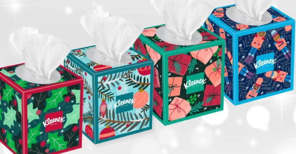 Kleenex® reintroduces holiday-themed tissue boxes for the festive season